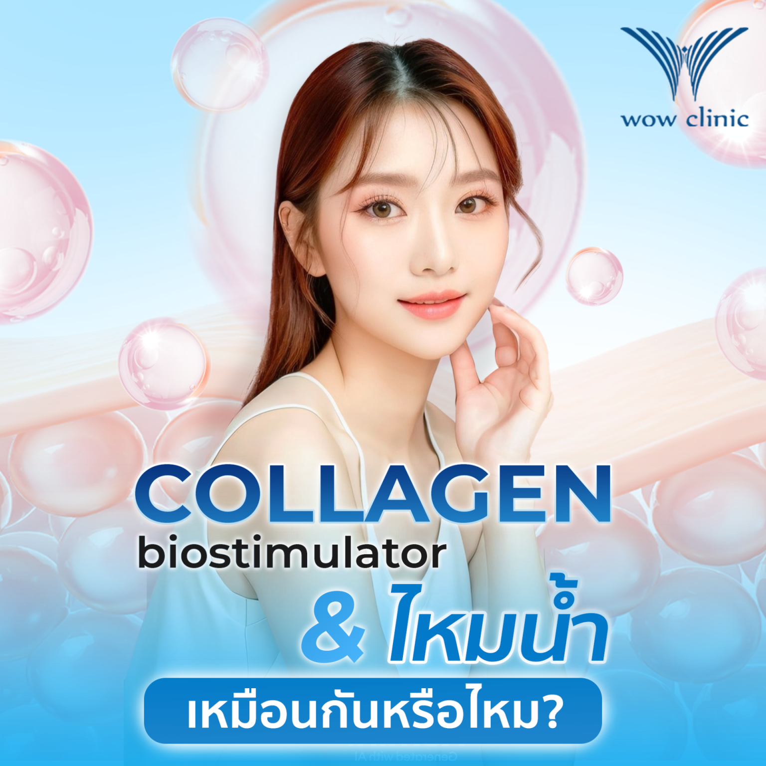 Collagen biostimulator กับไหมน้ำ เหมือนกันหรือไหม? - WOW Clinic
